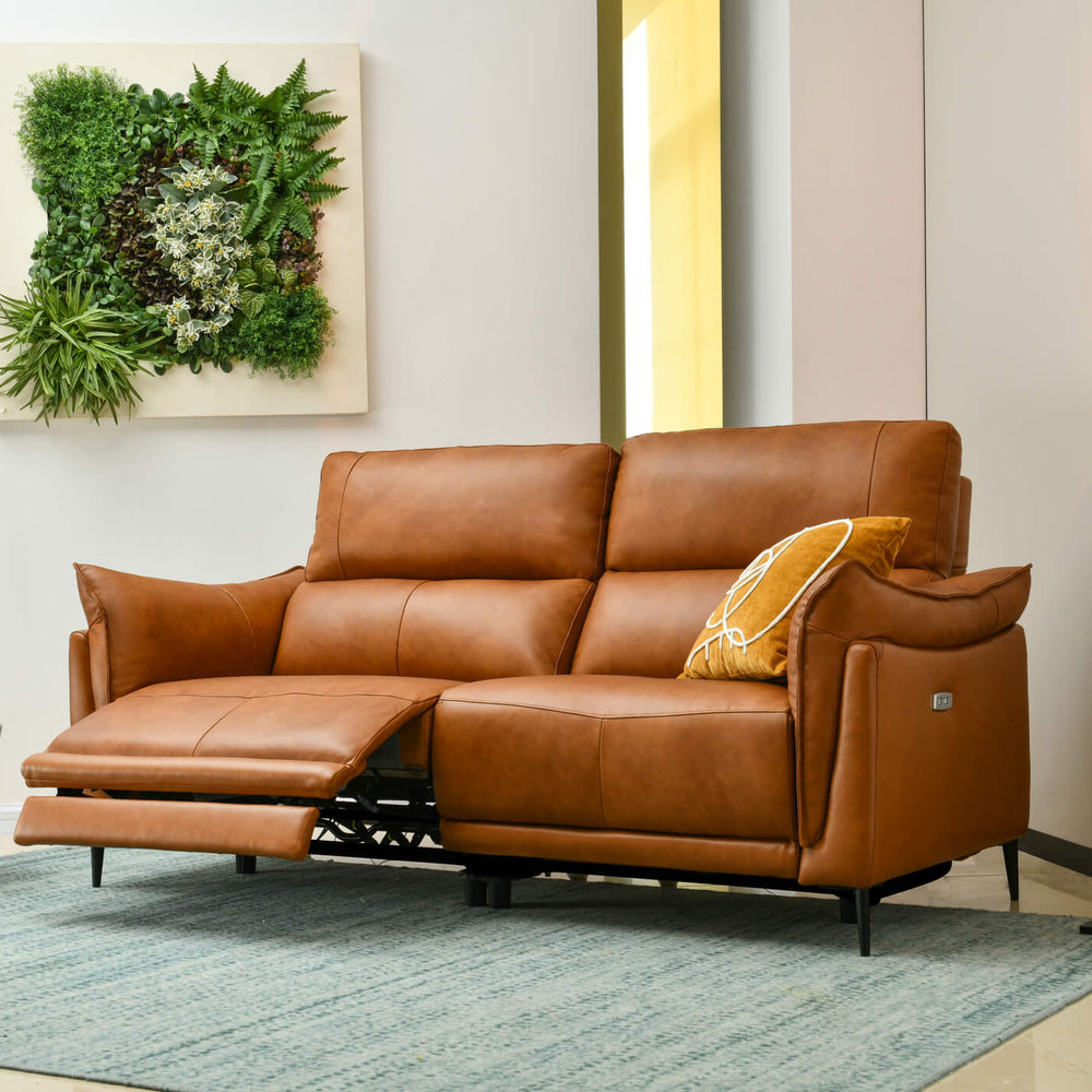Irene Electric Recliner Leather Sofa – COMFY