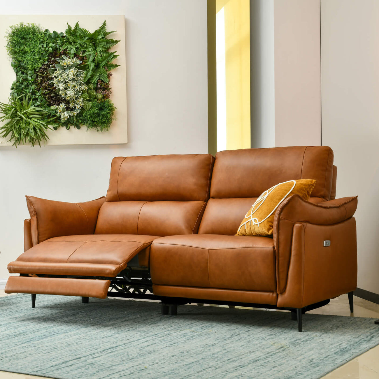 Irene Electric Recliner Leather Sofa – COMFY