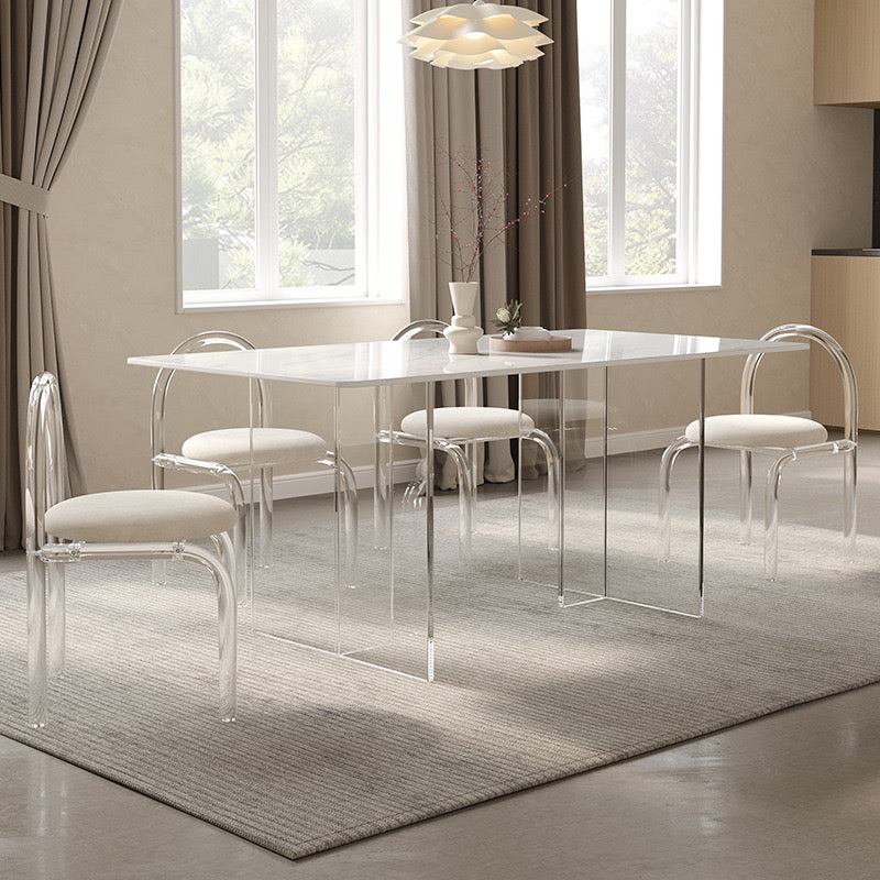 Milo Acrylic Dining Table - Singapore | COMFY