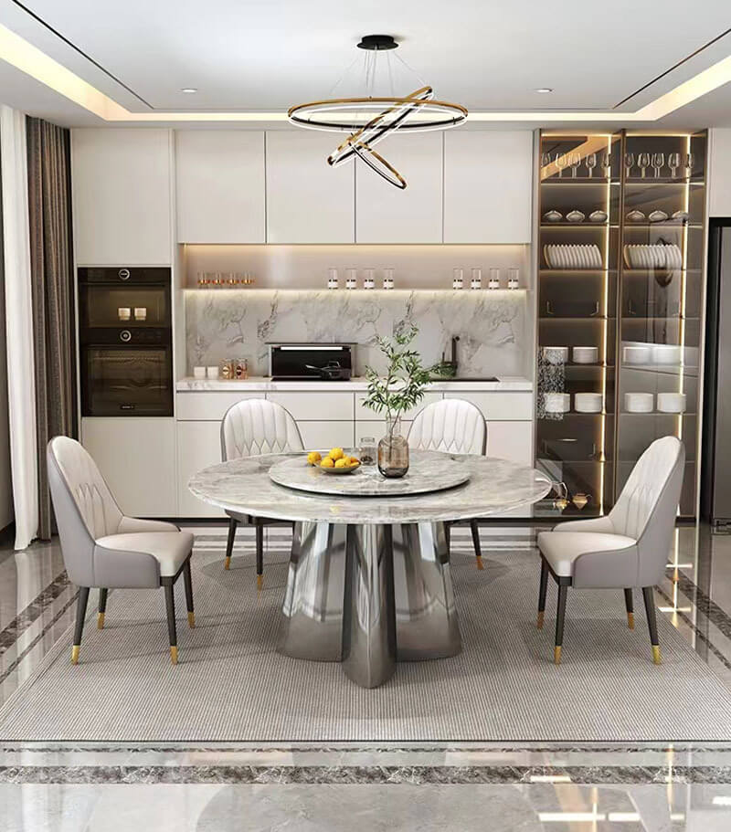 Raiden Sintered Stone Round Dining Table – COMFY