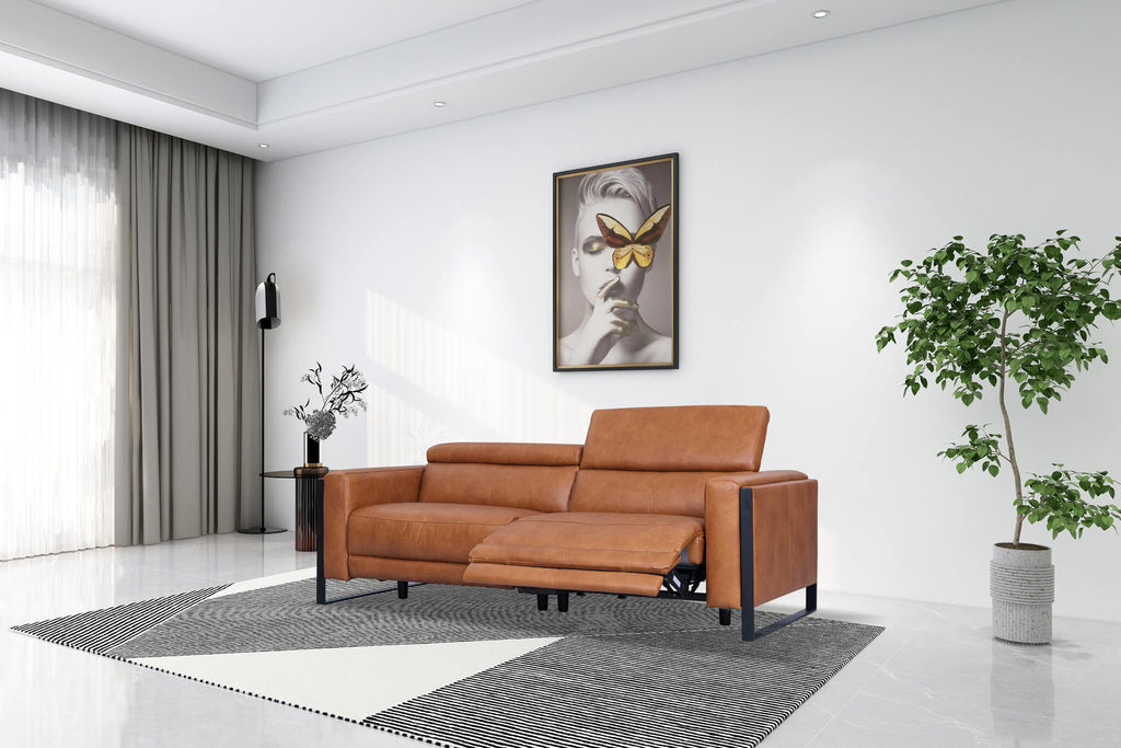Stephanie Recliner Full Leather Sofa - Singapore | COMFY