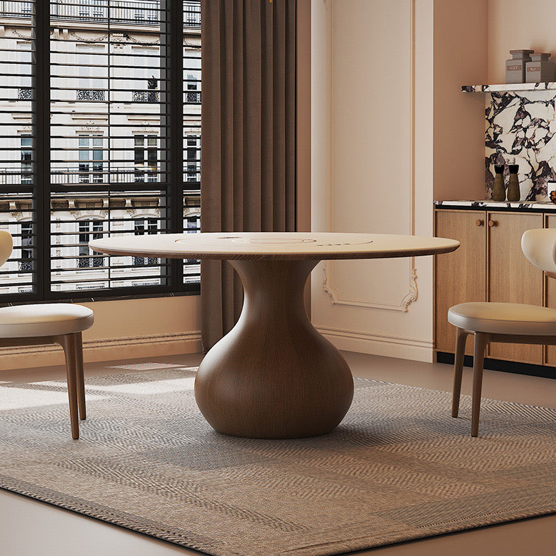 Tino Round Wooden Dining Table - Singapore | COMFY