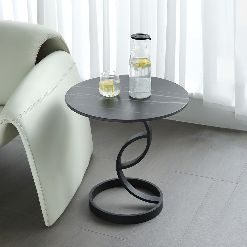 Valeria Black Round Side Table - Singapore | COMFY