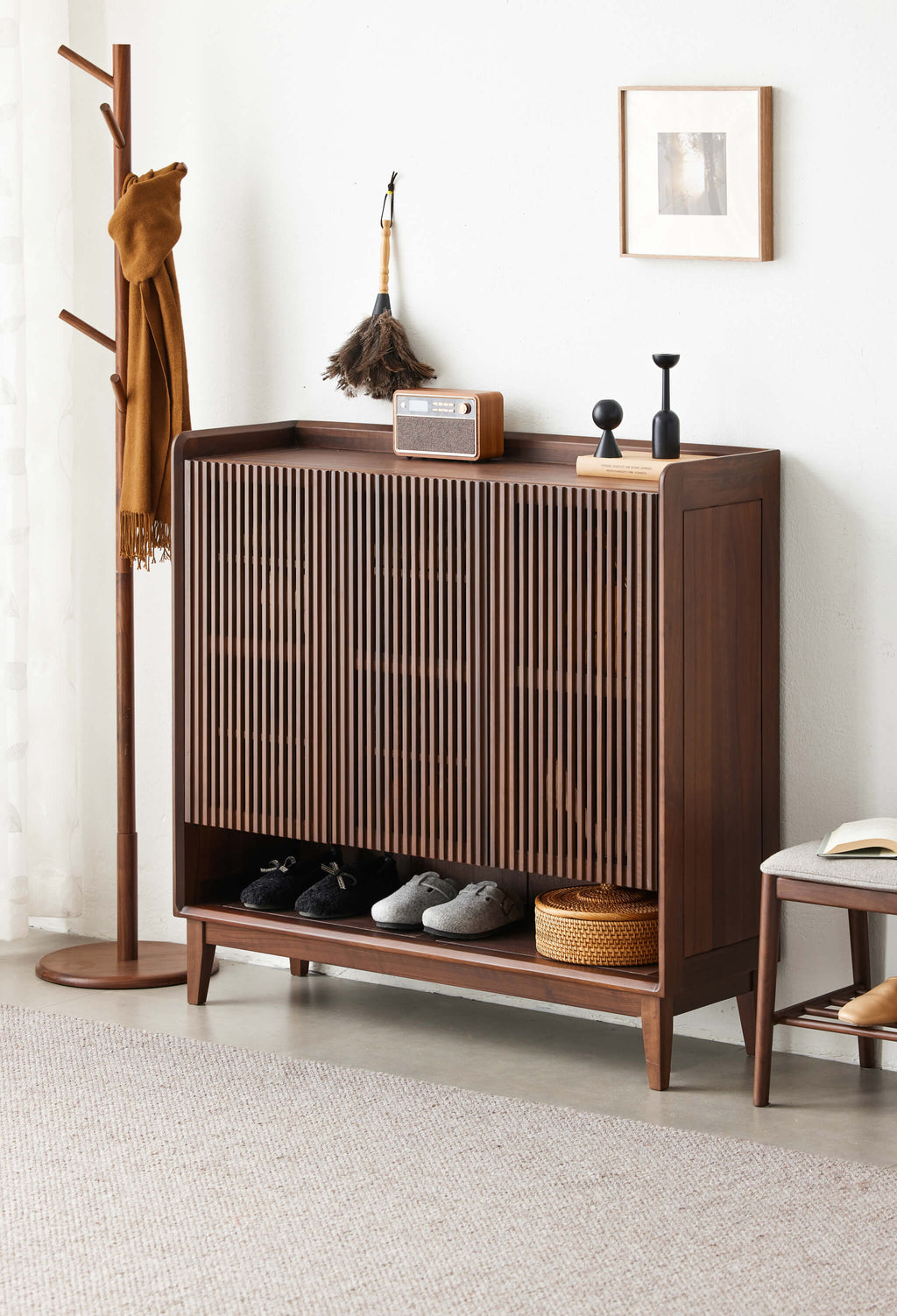 Lana Walnut Shoe Cabinet - Singapore | COMFY